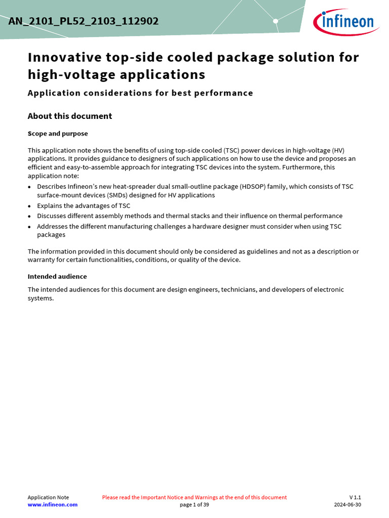 TSC Package Solutions for HV Applications | PDF | Printed Circuit Board ...