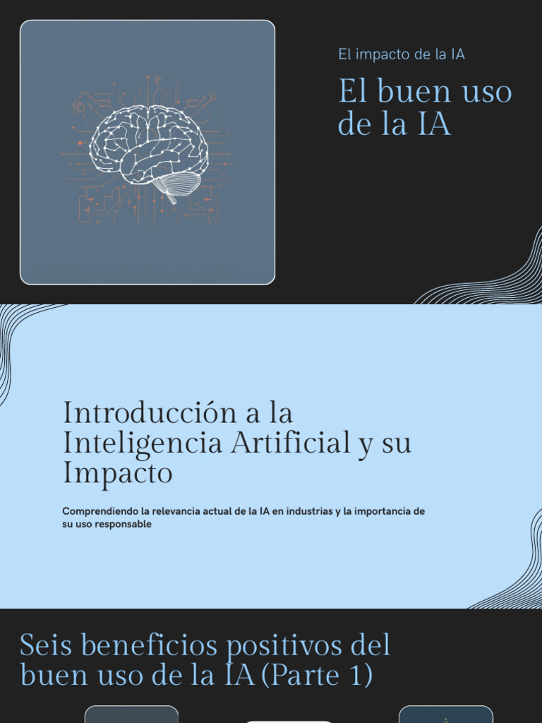 Beneficios y Buen Uso de la IA | PDF | Inteligencia artificial ...