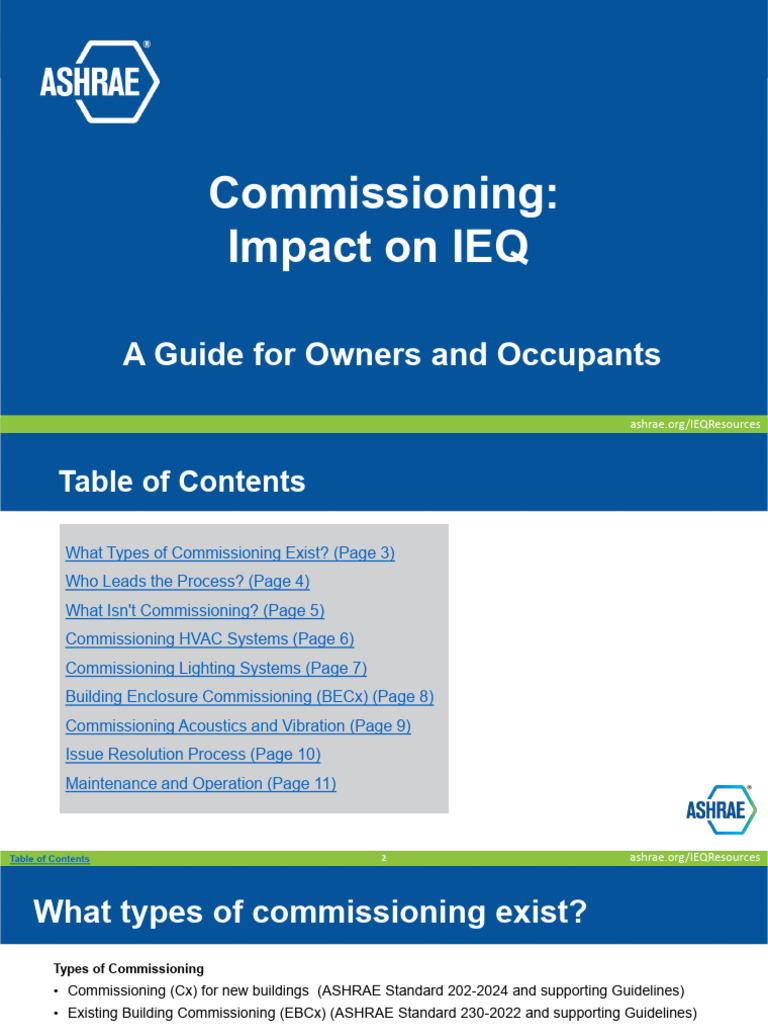 Commissioning Guide for Indoor Air Quality | PDF | Lighting | Noise