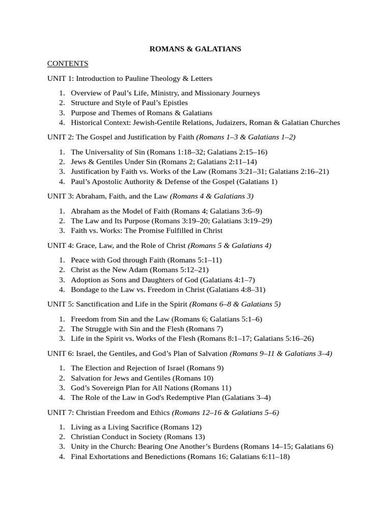 Romans & Galatians | PDF