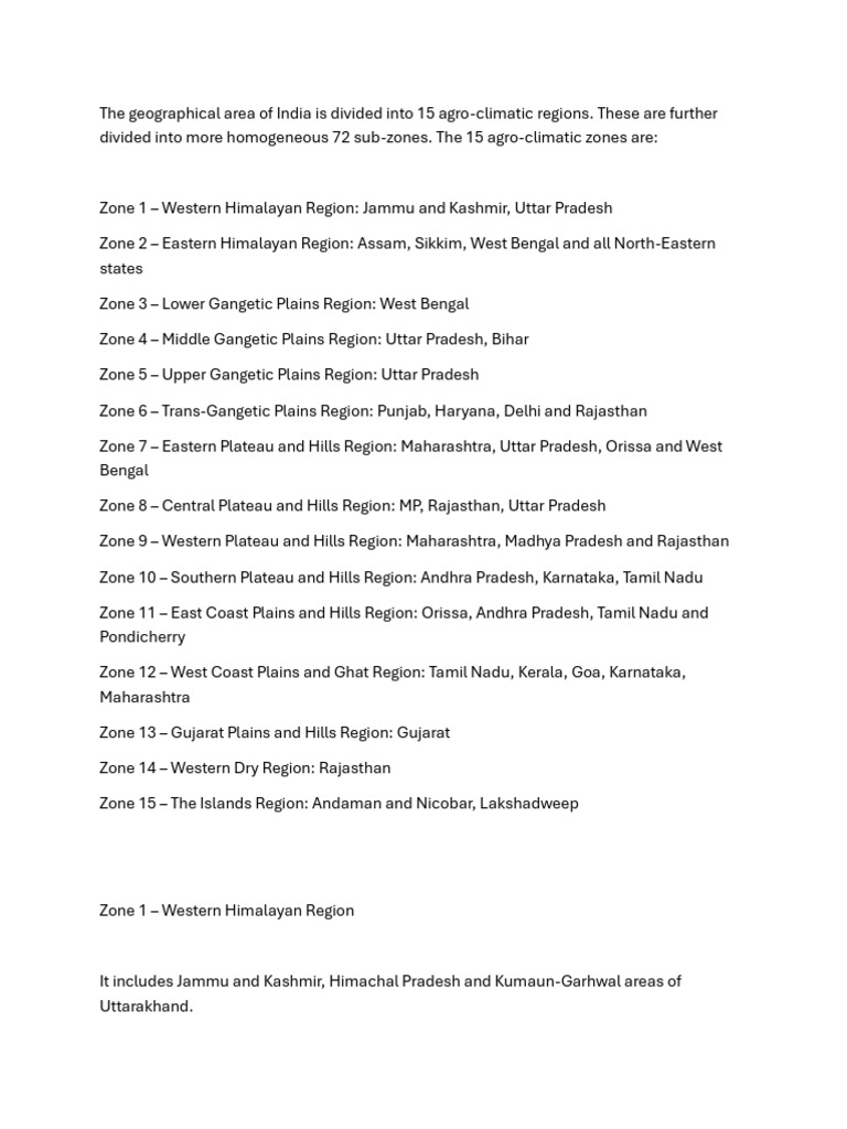 Major Agricultural Regions of India | PDF | Irrigation | Crops