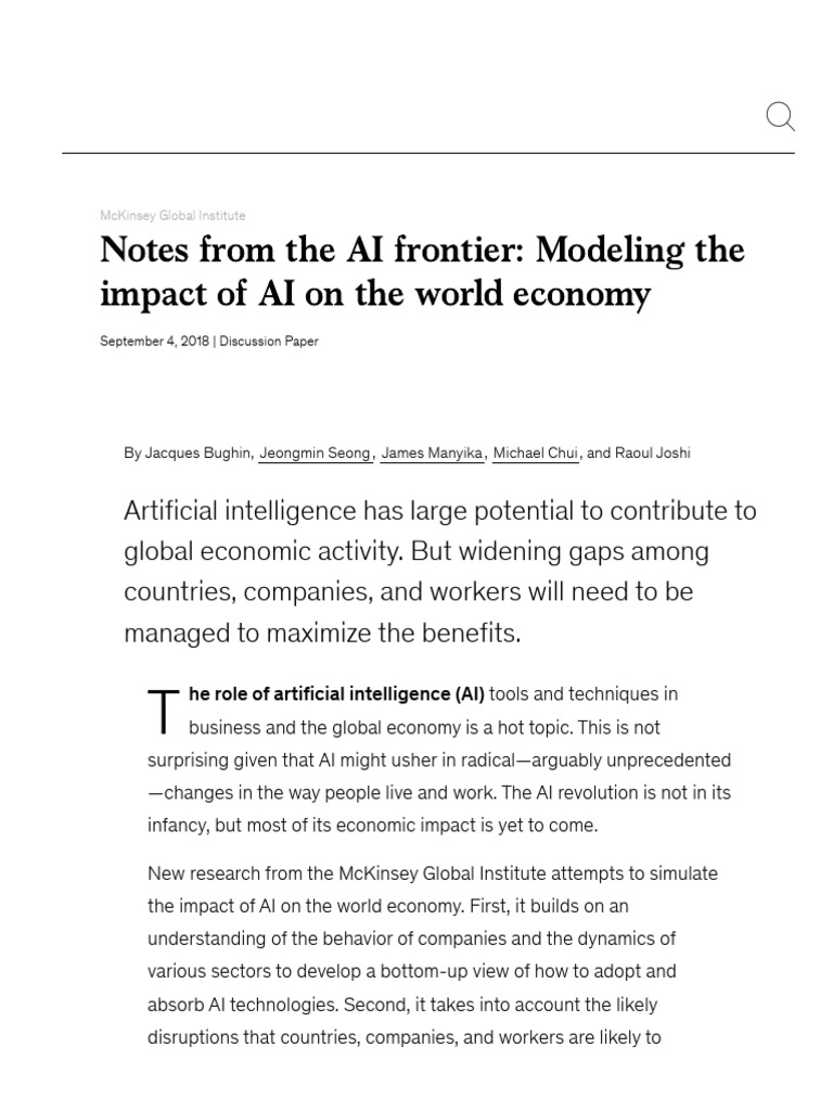 AI's Economic Impact and Adoption Challenges | PDF | Artificial ...