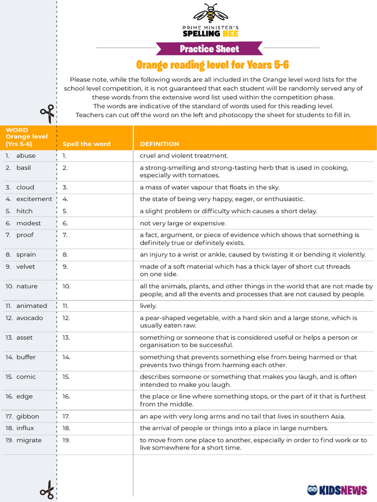 Practice Sheet 1 Orange Level | PDF