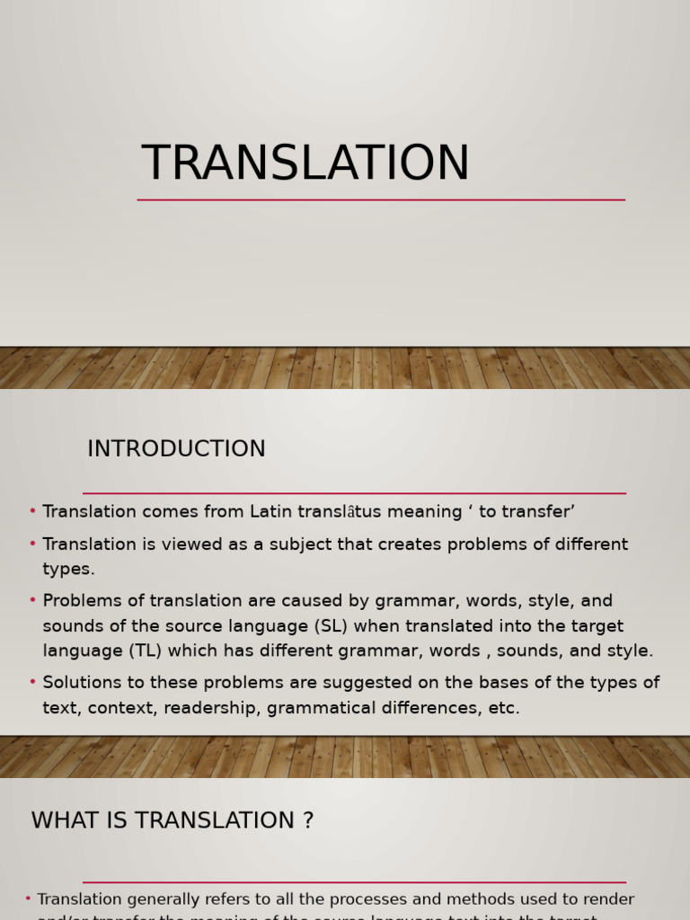 Introduction To Translations | PDF | Translations | Semantics