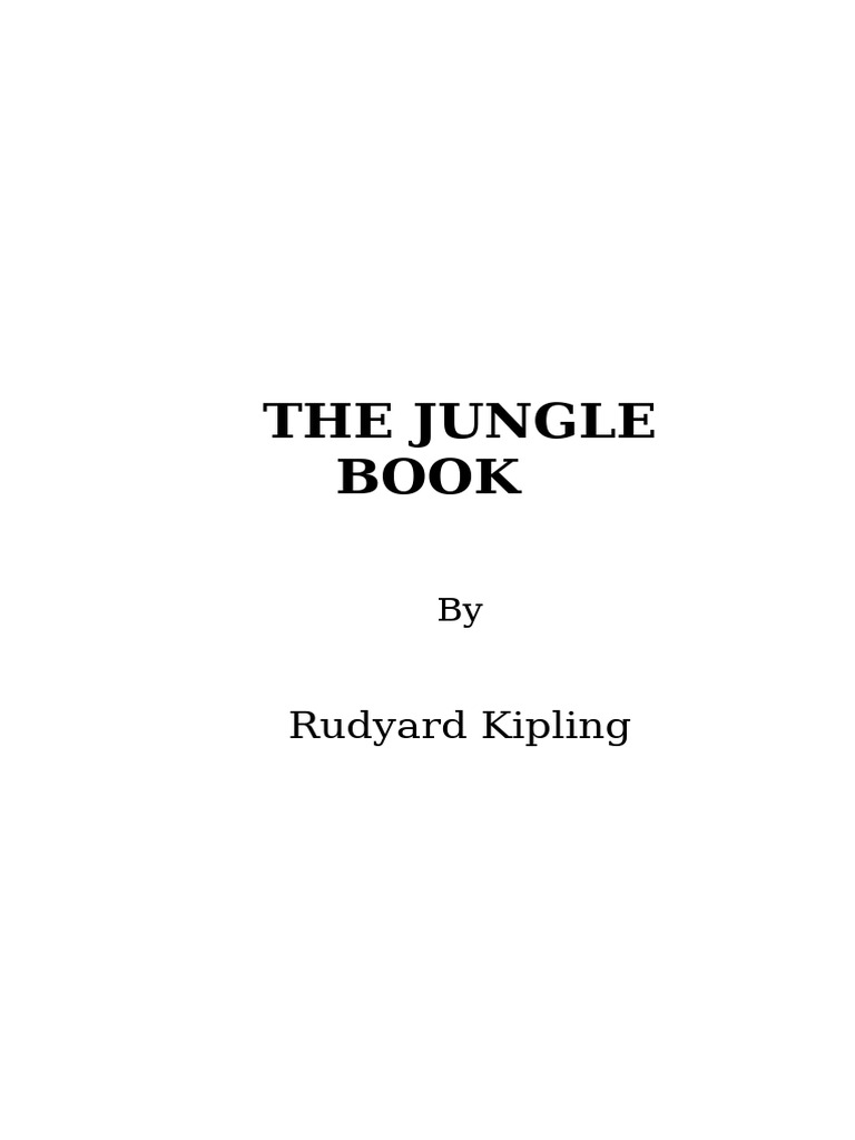 Rudyard Kipling's The Jungle Book | PDF | Bagheera | Shere Khan