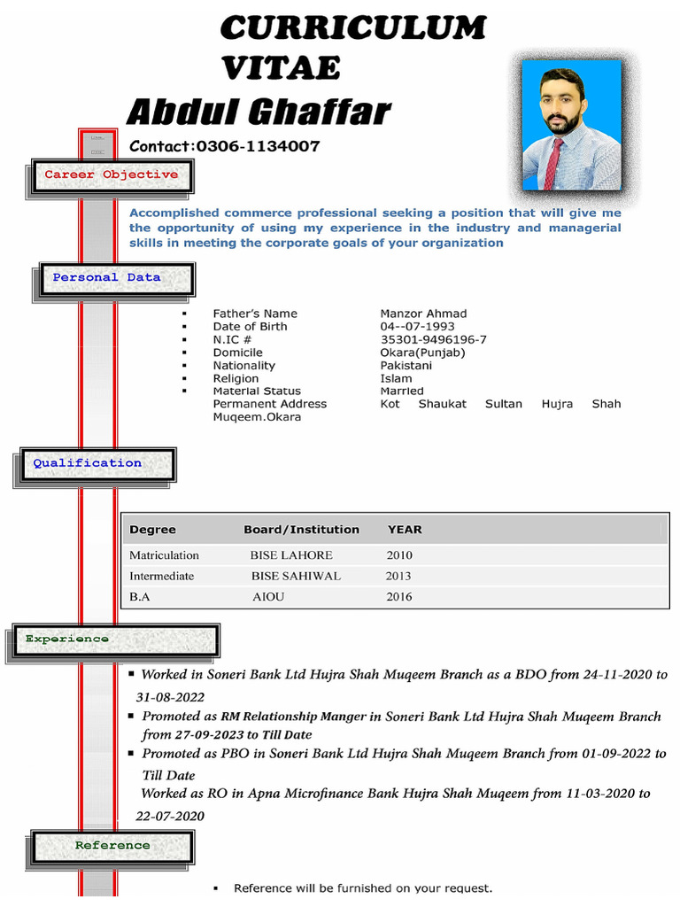 Ghaffar CV | PDF