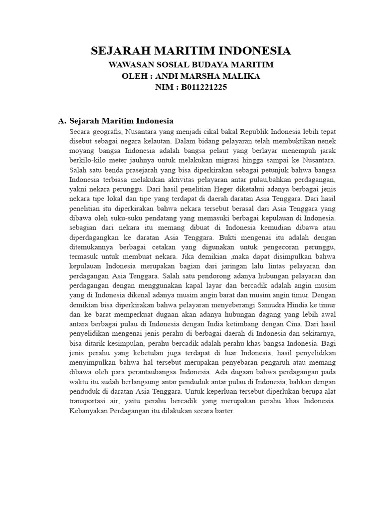 Sejarah Maritim Indonesia | PDF