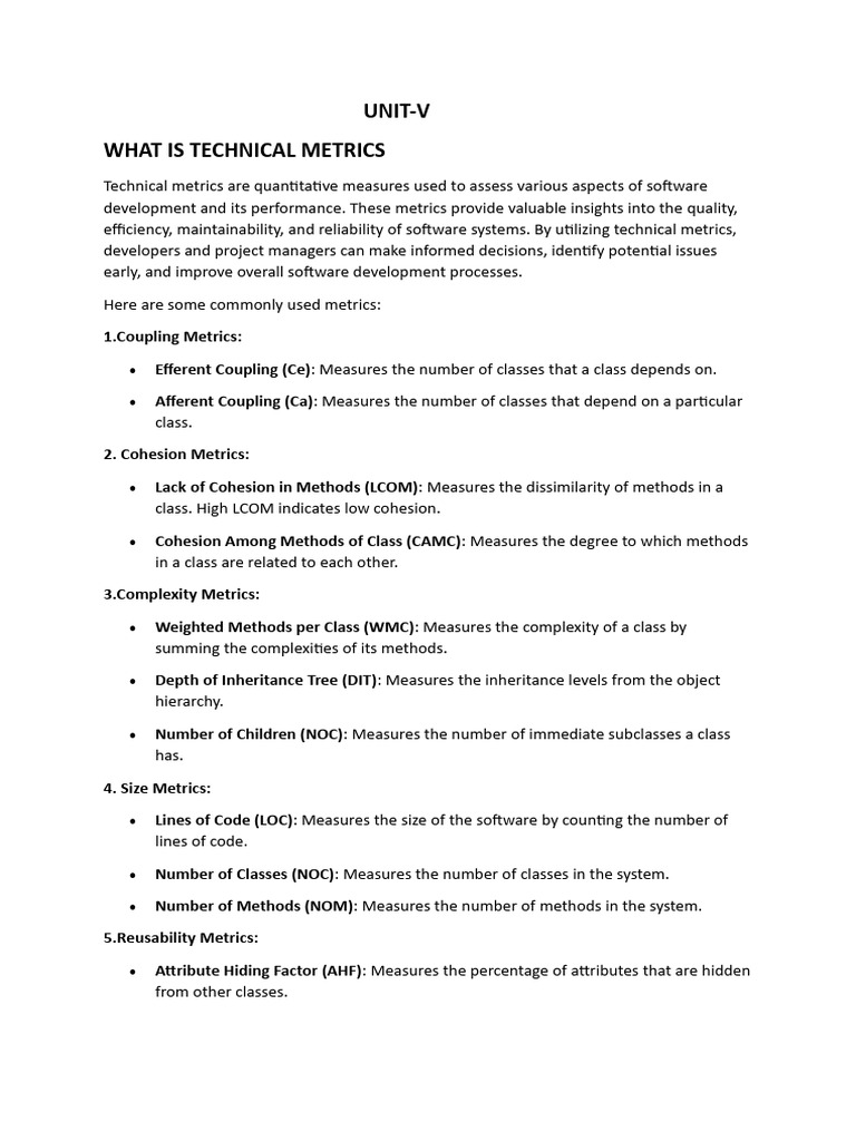 Unit-V Oose | PDF | Class (Computer Programming) | Usability