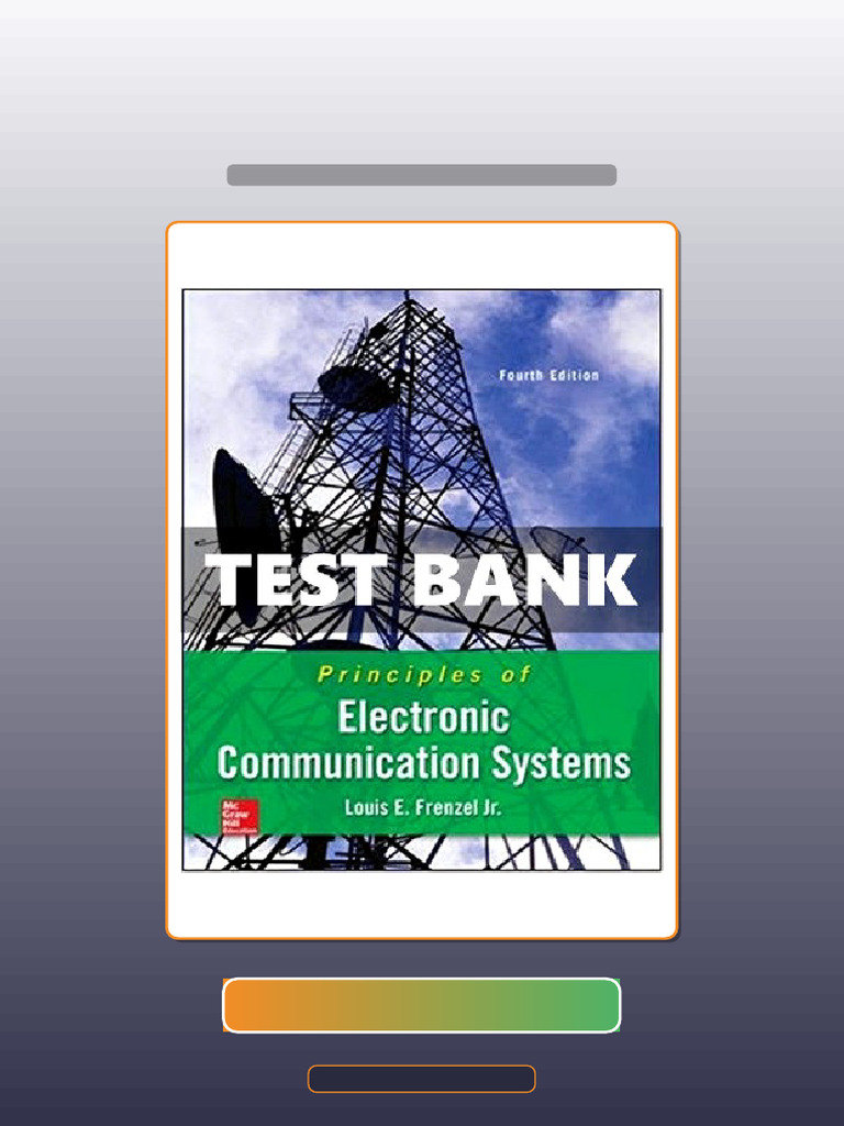 Complete Principles of Electronic Communication Systems 4 Ed Frenzel ...