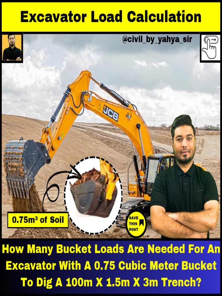 Excavator Load Calculation for Trench | PDF