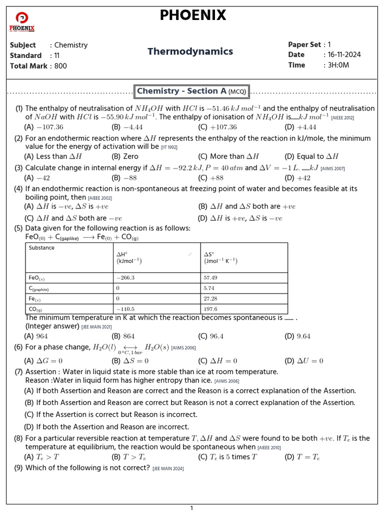 Thermodynamics 1731297849 | PDF | Enthalpy | Gibbs Free Energy