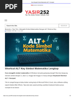 Shortcut ALT untuk Simbol Matematika | PDF