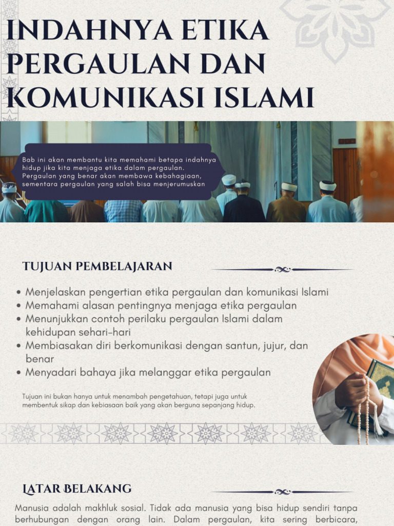 Indahnya Etika Pergaulan Dan Komunikasi Islami | PDF
