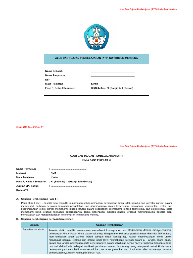 Atp Fase F - Ipa (Kimia) | PDF