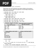 Cambridge Grade 3 Math Practice Tests | PDF | Rectangle | Shape