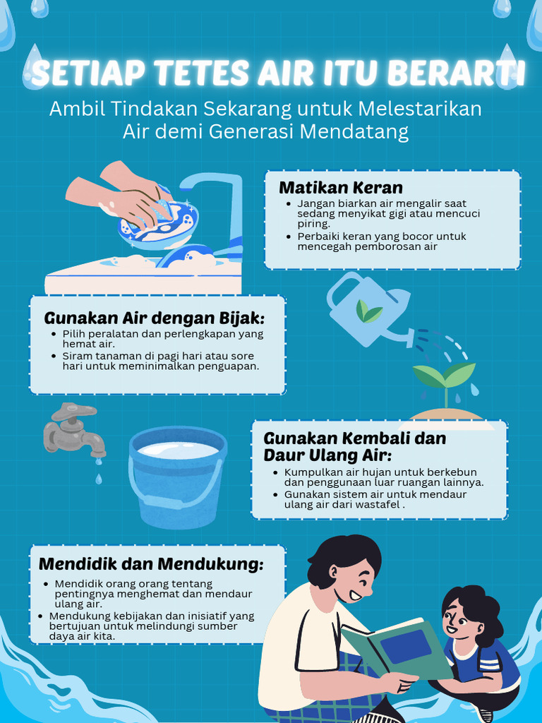Blue Illustrative Every Drop Counts Poster - 20250907 - 112044 - 0000 | PDF