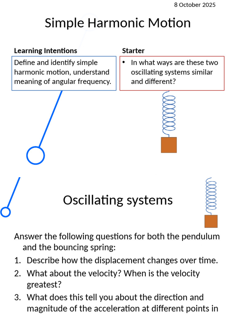 Understanding Simple Harmonic Motion | PDF | Oscillation | Frequency