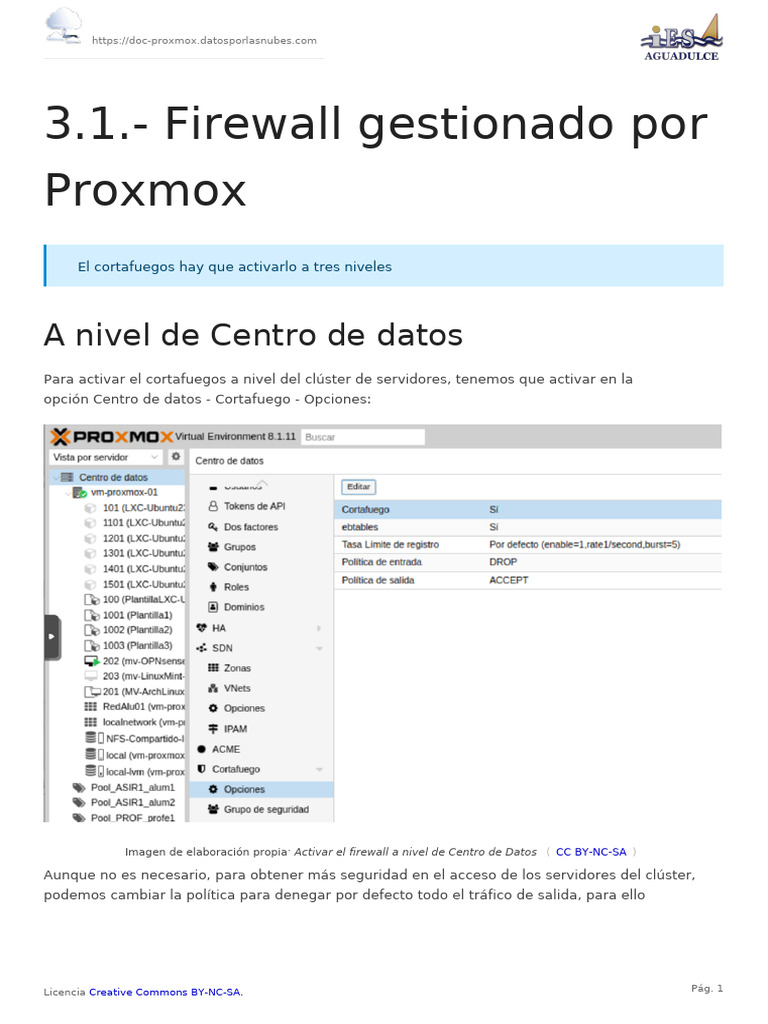 31 Firewall Gestionado Por Proxmox | PDF | Cortafuegos (informática ...