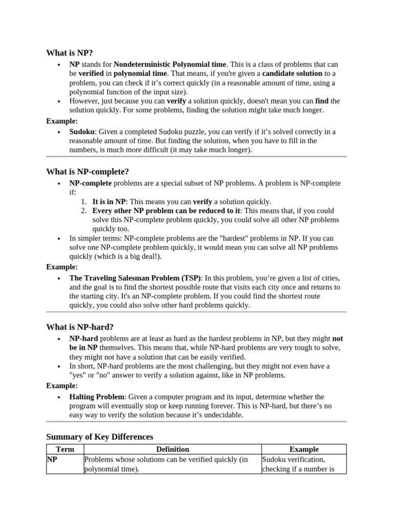 NP Hard and NP Complete | PDF | Time Complexity | Computational ...