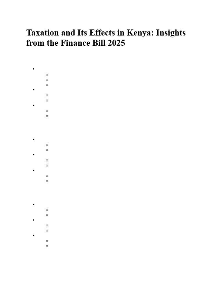 Taxation and Its Effects in Kenya | PDF | Taxes | Indirect Tax