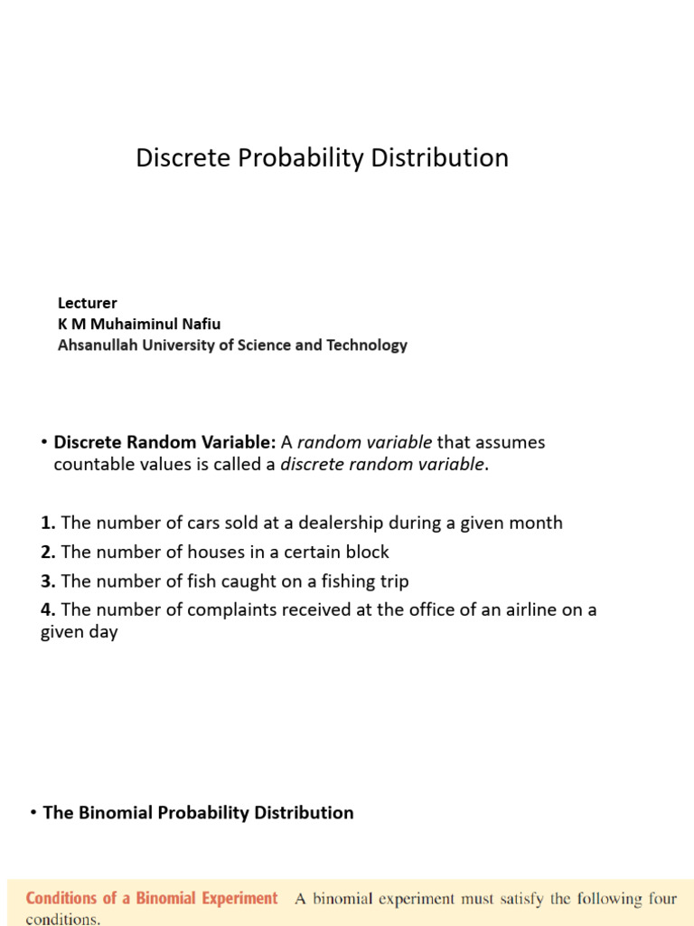 Discrete Probability Distributions | PDF | Probability Distribution | Poisson Distribution