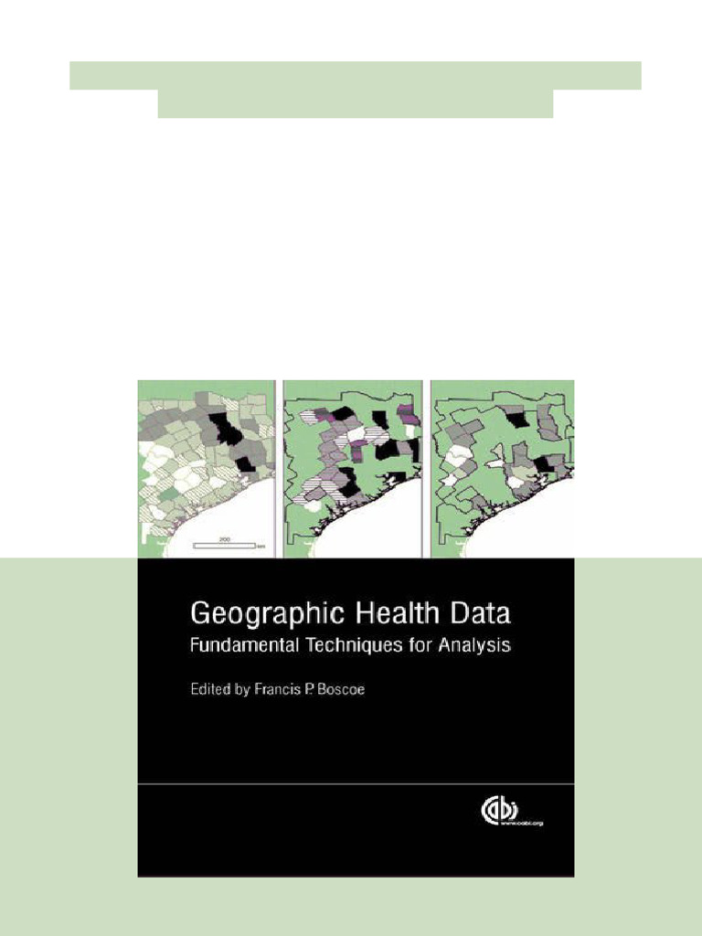 Geographic Health Data Fundamental Techniques For Analysis 1st Edition ...