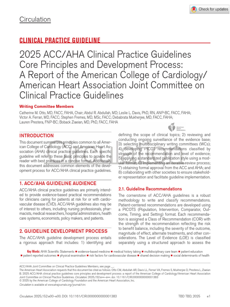 Otto Et Al 2025 2025 Acc Aha Clinical Practice Guidelines Core ...