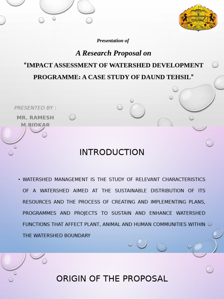 Watershed Development Impact Study | PDF | Water Resources | Natural ...