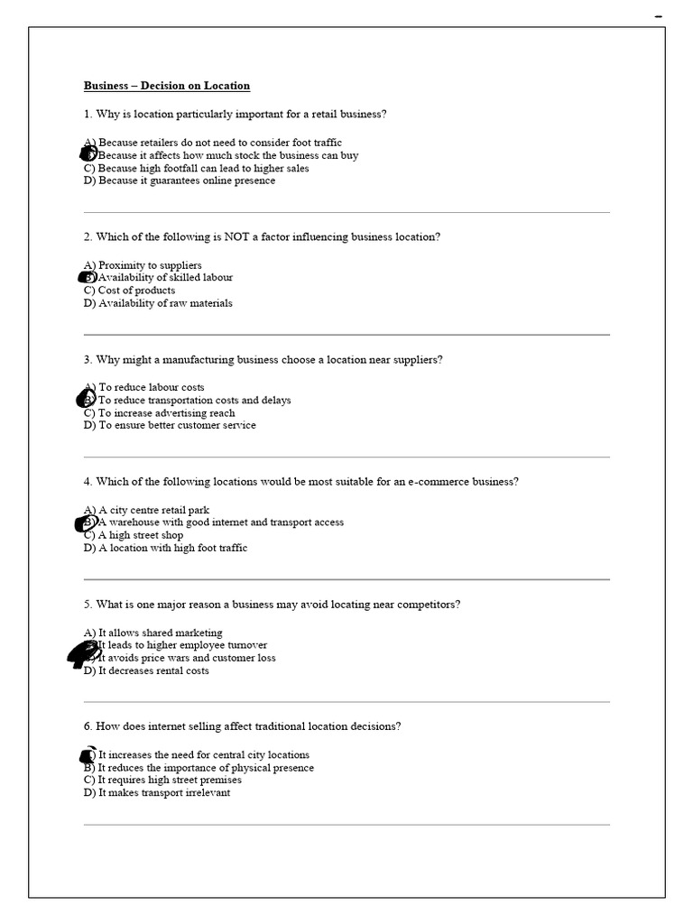Importance of Business Location Decisions | PDF | Retail | Online Shopping