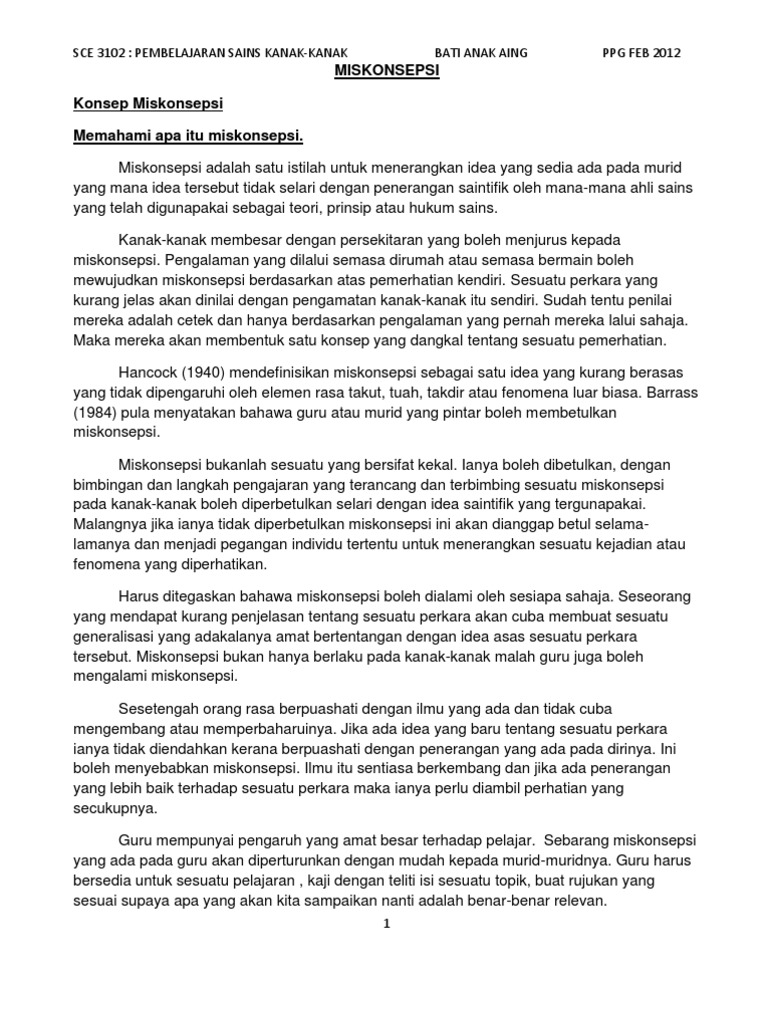 MISKONSEPSI | PDF