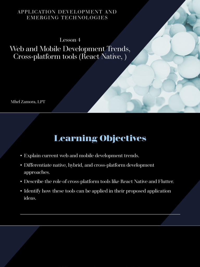 Lesson 4 - Web and Mobile Development Trends, Cross-Platform Tools ...
