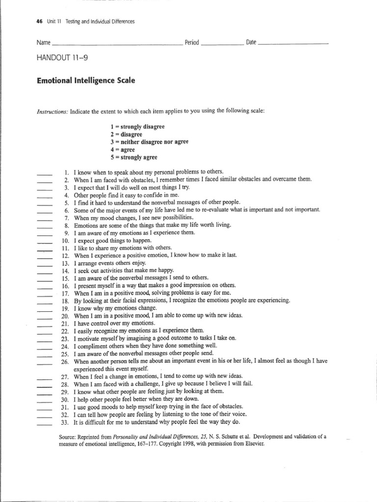 Emotional Intelligence Scale 241119 105941 | PDF