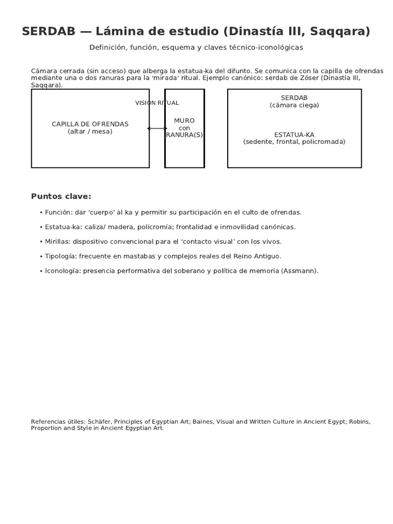 Serdab Lamina Estudio | PDF | Antiguo Egipto