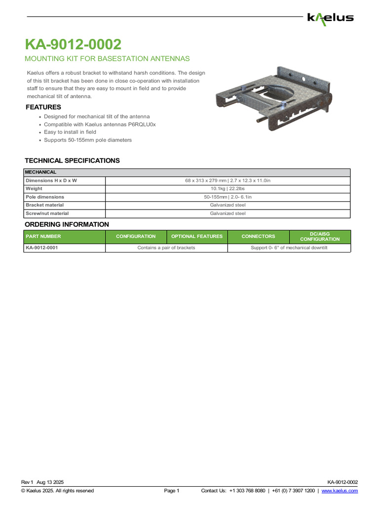KA 9012 0002 - Datasheet | PDF