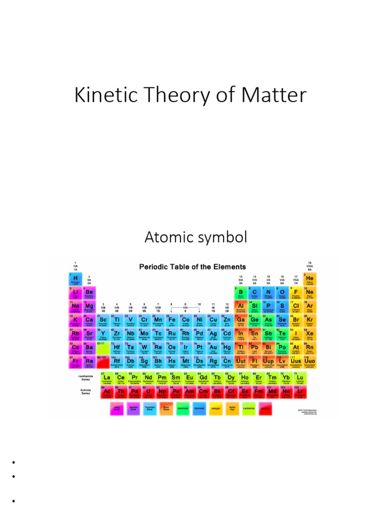 Overview of Kinetic Theory of Matter | PDF | Gases | Evaporation