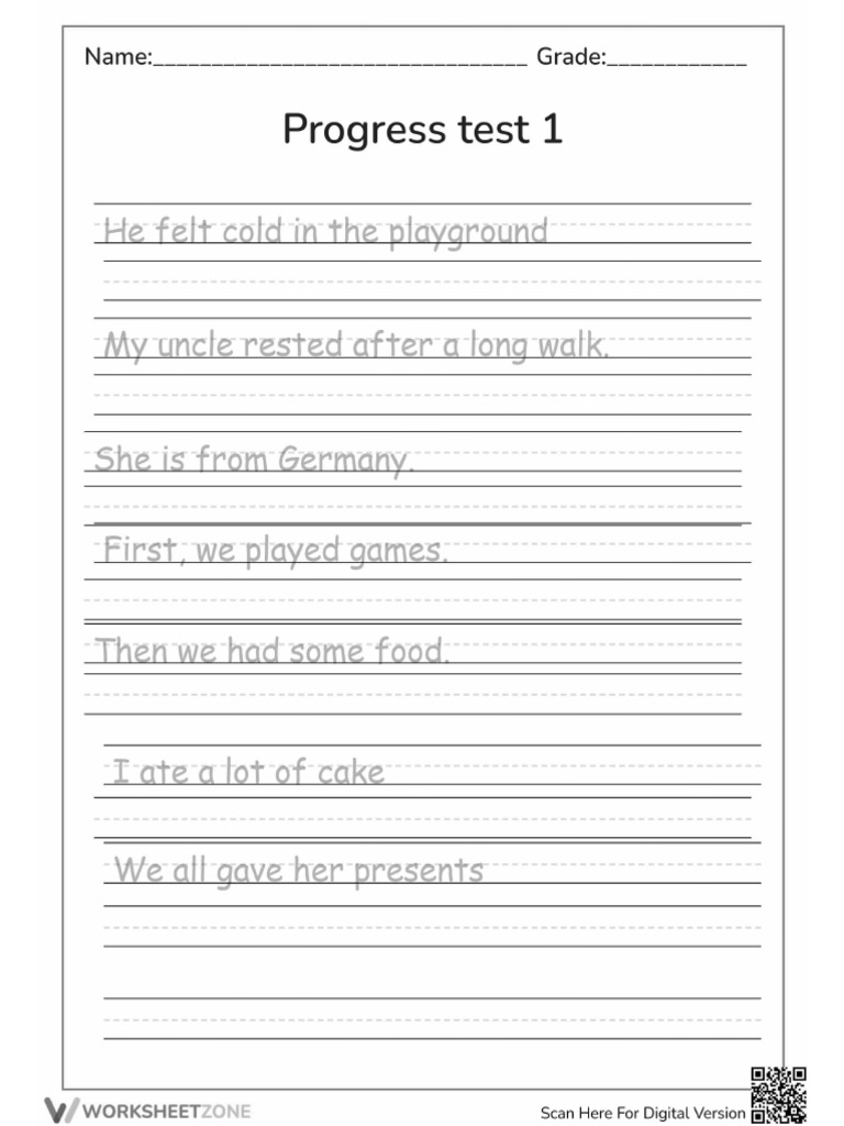 5 Ban - Tracing Sentences | PDF