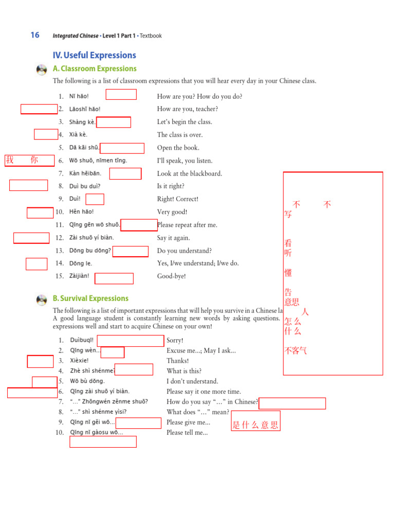 P16 Classroom Experssions Survival Expressions. | PDF | Chess Openings ...