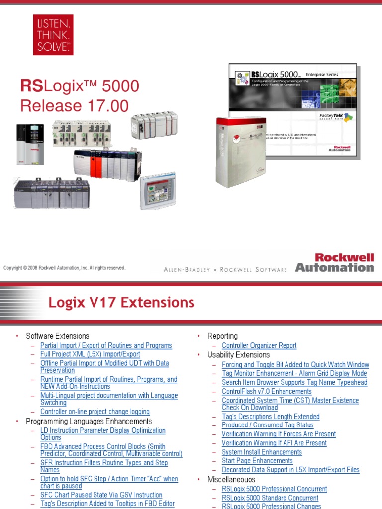RSLogix5000 V17 20080620 | PDF | Windows Vista | Embedded System
