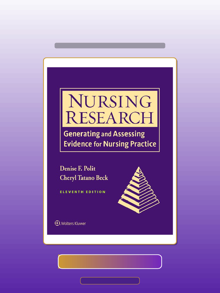 Authorized Nursing Research 11th Edition Denise Polit Denise Polit ...