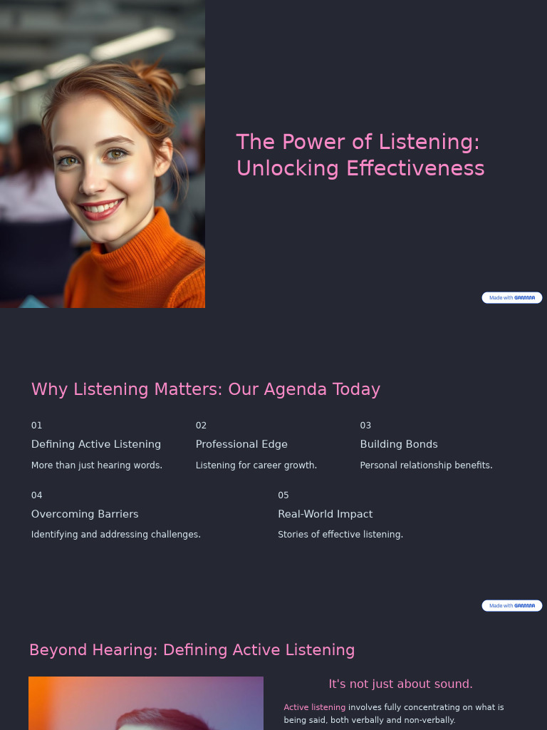 The Power of Listening Unlocking Effectiveness | PDF | Behavioural ...