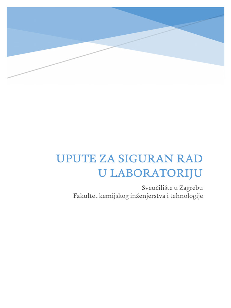 Upute Za Rad Na Siguran Nacin | PDF