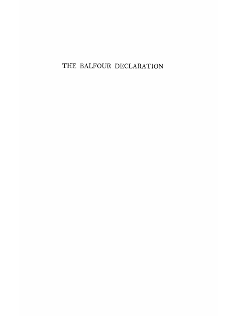 Balfour Declaration Overview and Context | PDF | Zionism | Mandatory ...