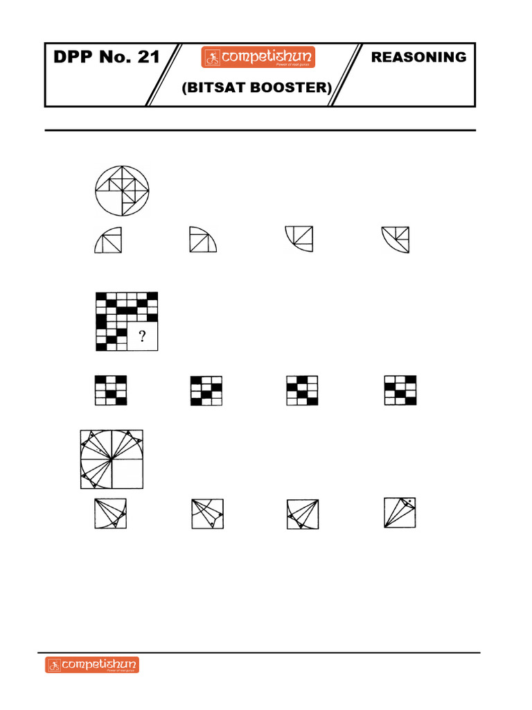 DPP - 21 - Completion of Incomplete Pattern | PDF | Chess Theory | Chess Openings