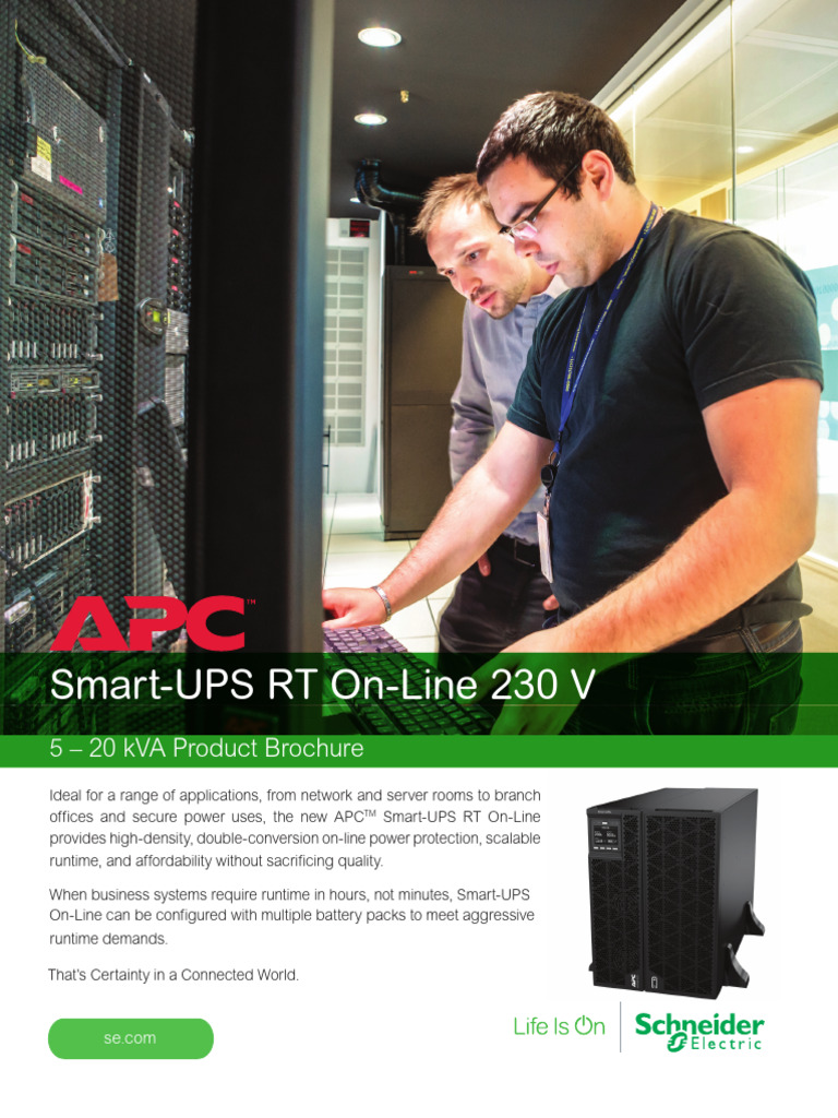 APC Smart-UPS RT On-Line 5-20kVA Brochure | PDF | Computer Security ...