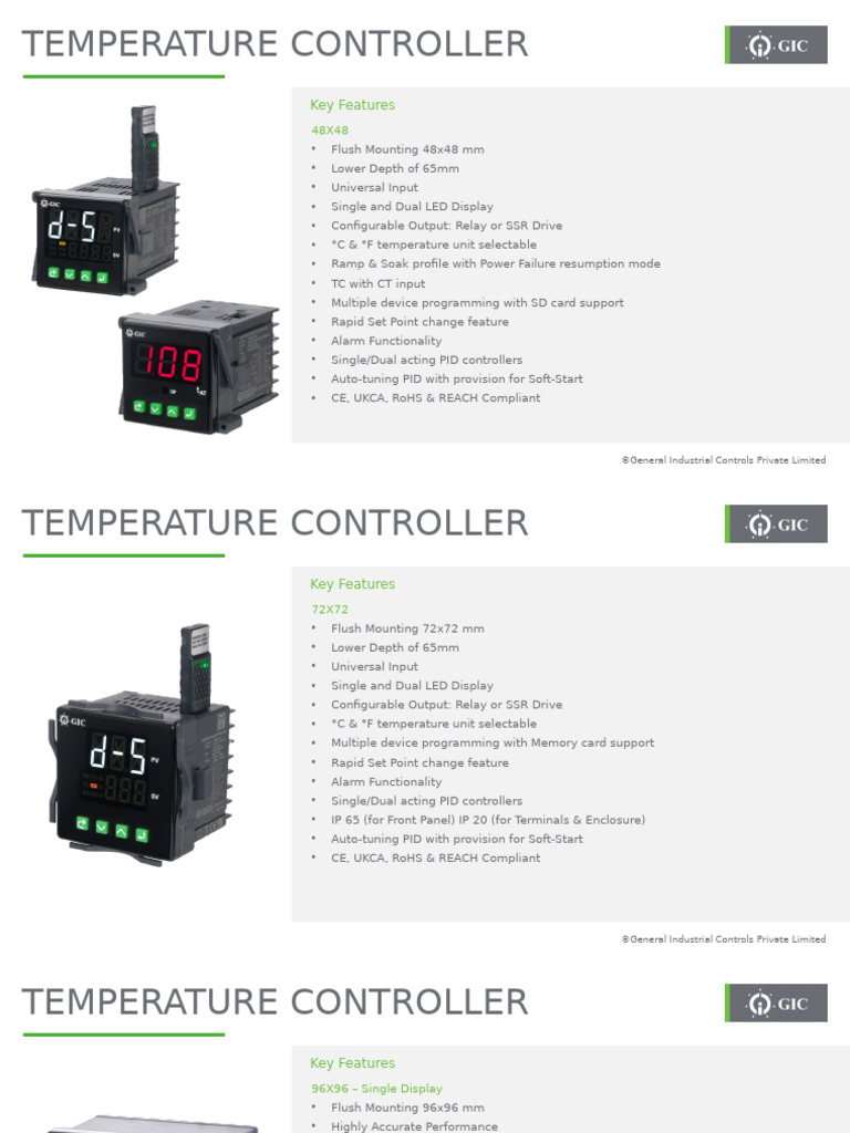 GIC's PID Temperature Controller | PDF | Relay | Electrical Engineering