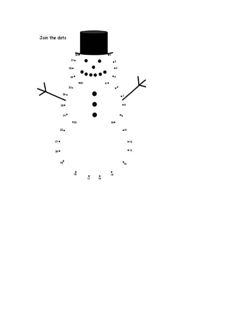 Snowman Join The Dots | PDF
