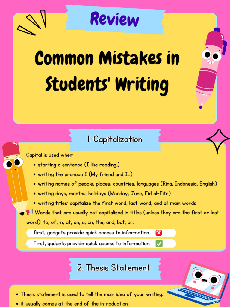 Common Writing Mistakes for Students | PDF | Adjective | Semantic Units