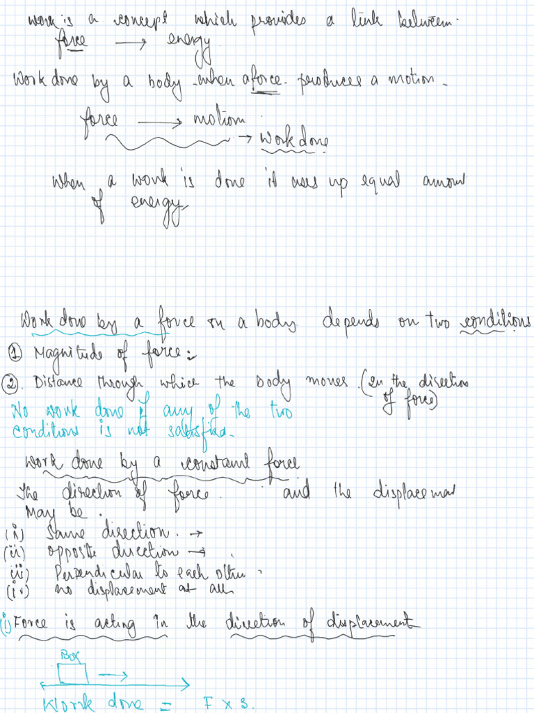 Work Energy Grade 9 | PDF