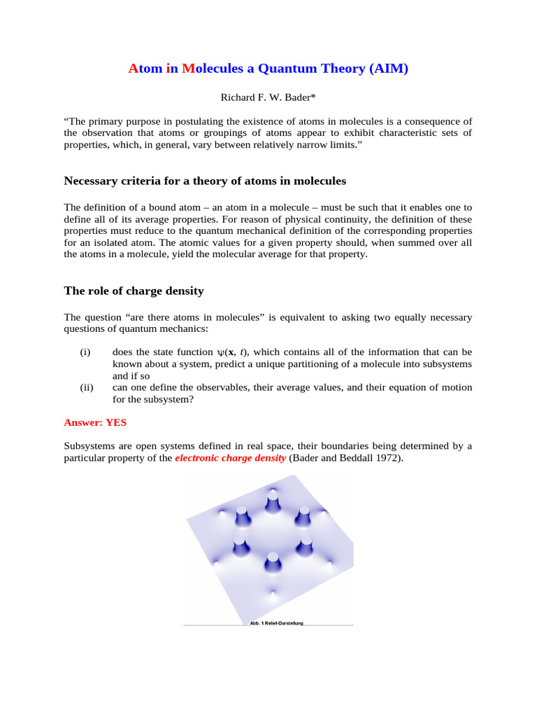 Aim Theory | PDF | Molecules | Chemical Bond