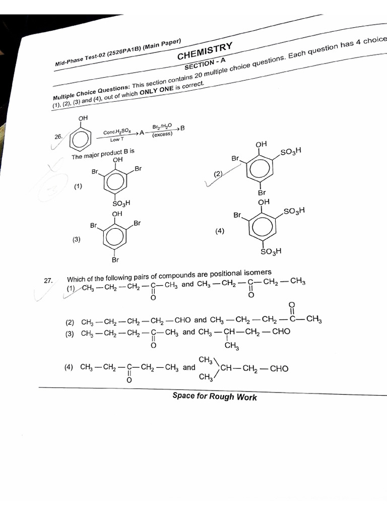 Chemistry Paper MPT2 | PDF